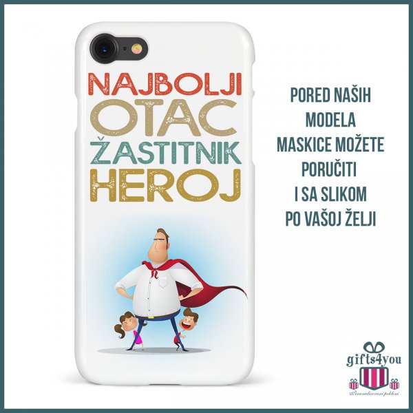 Najbolji otac zaštitnik heroj maska za telefon