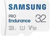 Samsung - MicroSD 32GB, PRO Endurance, SDHC, UHS-I (SDR014) U1 V10 Class10, Read up to 100MB/s, Write up to 30MB/s, w/SD adapter