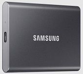 Samsung - Portable SSD 1TB, T7, USB 3.2 Gen.2 (10Gbps), [Sequential Read/Write : Up to 1,050MB/sec /Up to 1,000 MB/sec], Grey