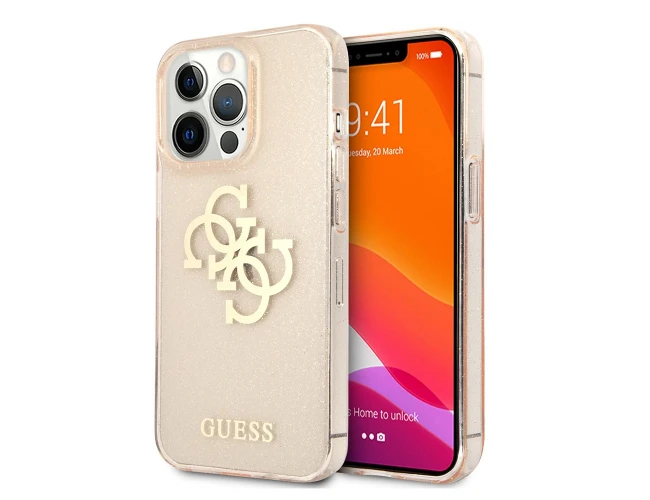 3G Guess Hc Glitter Big (GUHCP13LPCUGL4GGO) zlatna zaštitna maska za iPhone 13 Pro 6.1