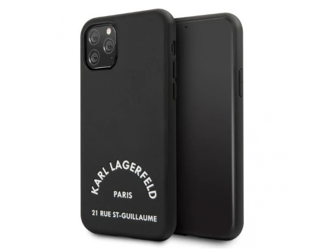 3G Karl Lagerfeld PU Leather ST Guillame crna zaštitna maska iPhone 11 Pro Max 6.5 crna
