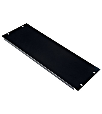19" Slepi panel 4HU, montaža vijkom, metalni, RAL9005, crni
