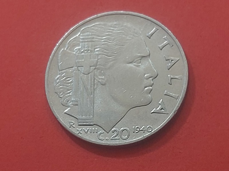 Italija - 20 cent 1940 god