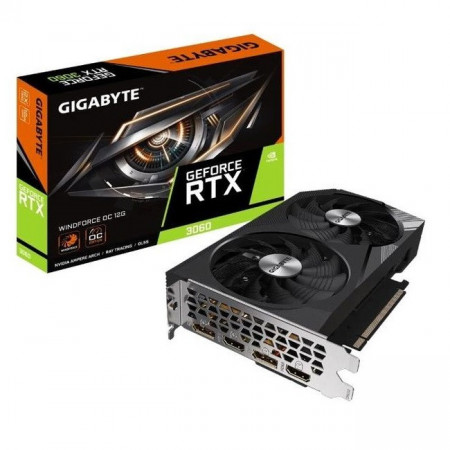 VGA GIGABYTE RTX 3060 WINDFORCE OC, GV-N3060WF2OC-12GD, 12GB DDR6, 192-bit