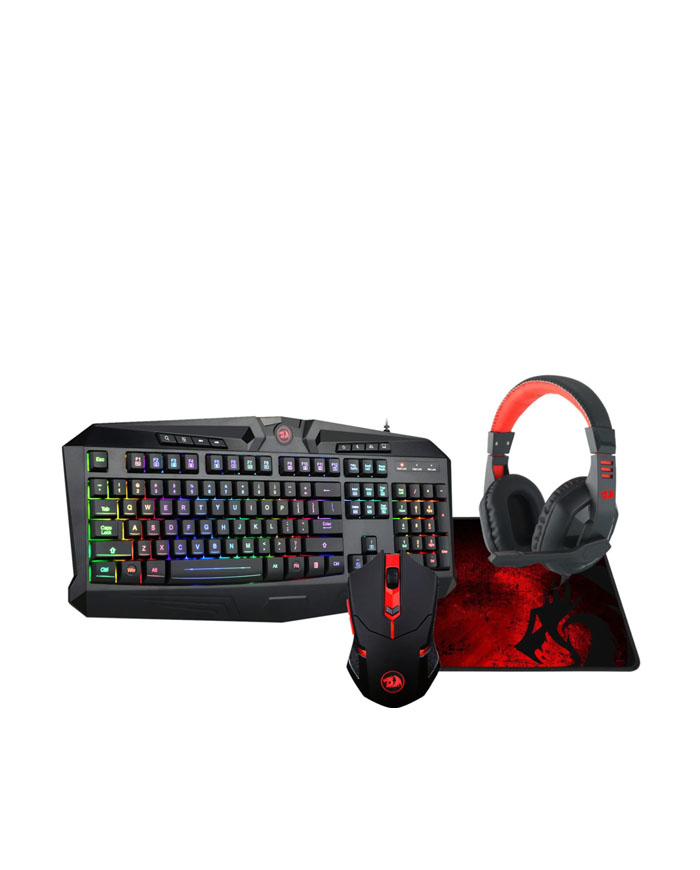 DEČJI GIFT PAKET 4 IN 1 Combo S101-BA-2 KEYBOARD, MOUSE, HEADSET & MOUSE PAD YU Redragon