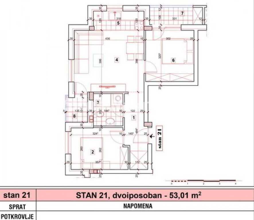 Novo Naselje-direktna prodaja-Dvoiposoban stan 53 m2 na poželjnoj top lokaciji-mogućnost povrata PDV