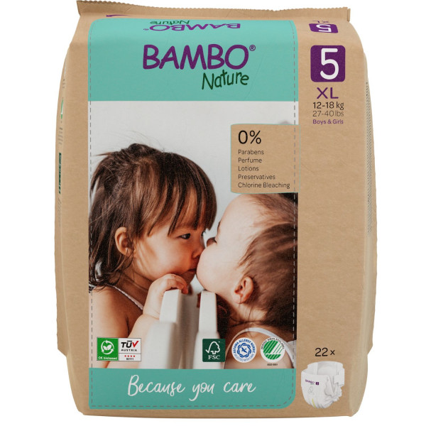 Bambo pelene nature papirno pak. 5 12-18kg 22kom