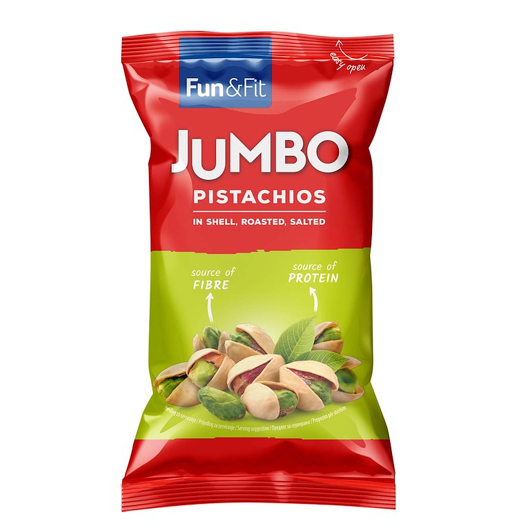 Jumbo pistaći u ljusci, pečeni, slani 75g