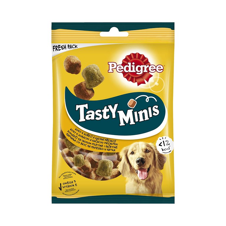 Pedigree hrana za psa tasty minis cubes pilet pačet 130g pedigree