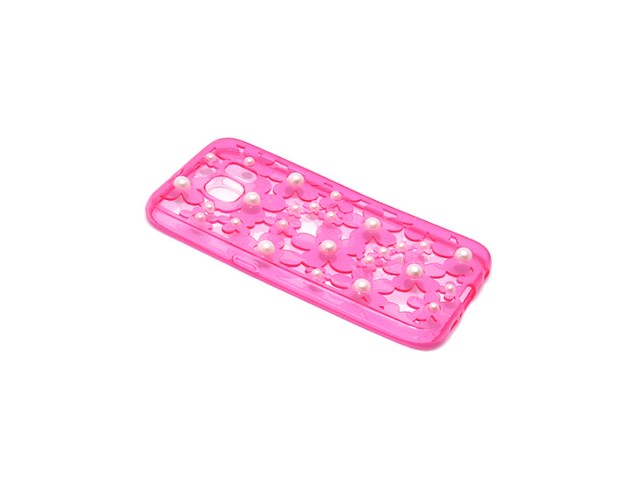 Futrola silikon Flower Pearl za Samsung G920 Galaxy S6 pink