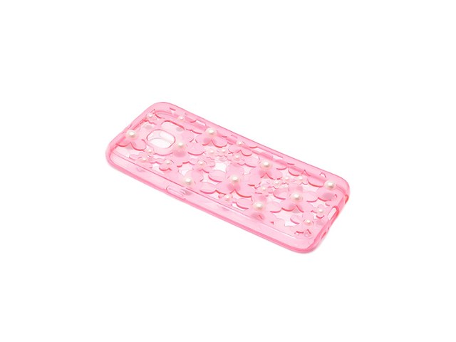 Futrola silikon Flower Pearl za Samsung G920 Galaxy S6 roze