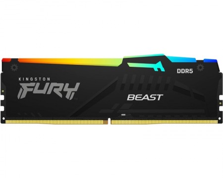 32GB KINGSTON DIMM DDR5 5200MTs KF552C40BBA-32 Fury Beast RGB Black