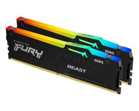 64GB KINGSTON DIMM DDR5 (2x32GB kit) 5200MTs KF552C40BBAK2-64 Fury Beast RGB black