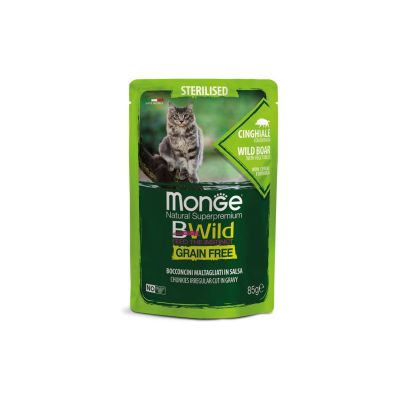 Monge BWild Cat Sterilised Divlji Vepar i Povrće Kesica 85g