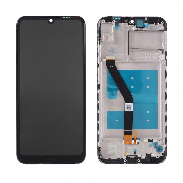 LCD za Huawei Y6 2019/Y6 Prime 2019 + touch screen WITH FRAME crni ORG