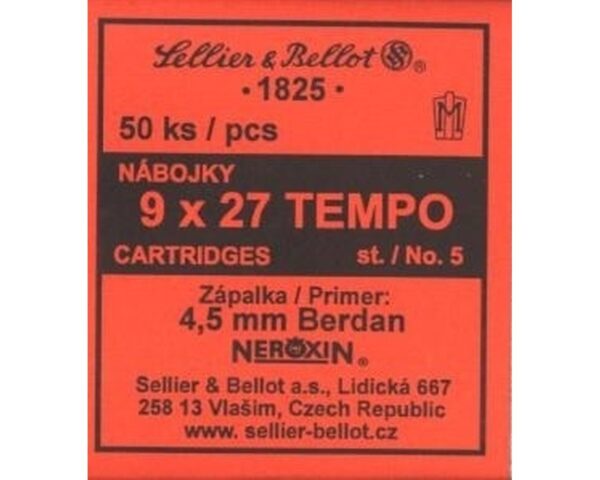 Sellier&Bellot Metak za stoku 9×27 Tempo 1/50 kom