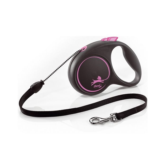 FLEXIE: POVODAC BLACK DESIGN CORD, ROZE