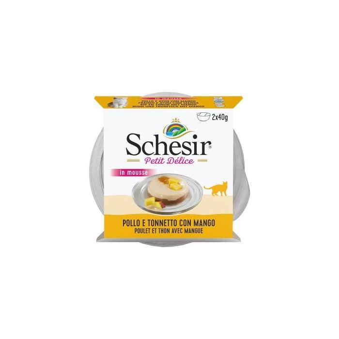 Schesir: Mus za mačke Petit Delice, 2 x 40 gr