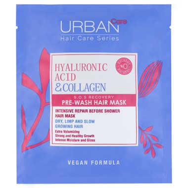 Maska za volumen kose pre šamponiranja URBAN CARE hijaluronska kiselina i kolagen 50ml