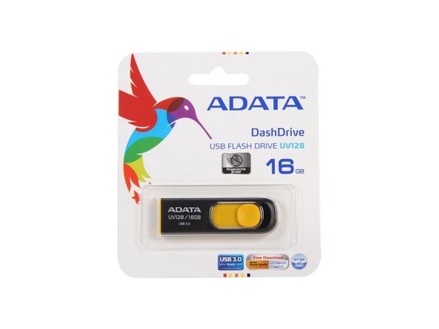 AData USB Fleš 16GB USB 3.0 Crno Zuti, AUV128-16G-RBY