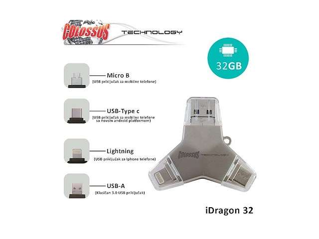 COLOSSUS Multi USB i Dragon 4 u 1 U016A 32GB