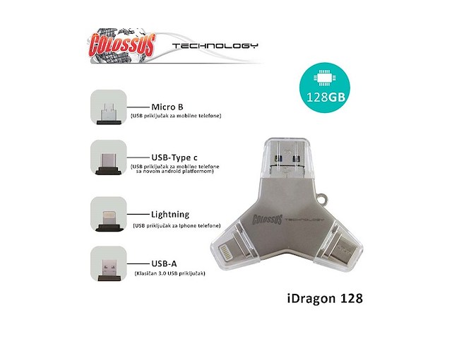 COLOSSUS Multi USB i Dragon 4 u 1 U016A 128GB