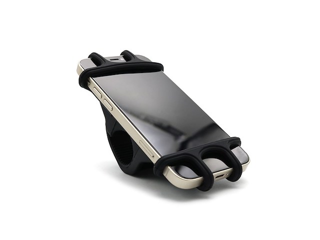 Drzac za mobilni telefon za bicikl i motor Soft grip crni