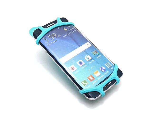 Drzac za mobilni telefon za bicikl i motor Soft grip plavi