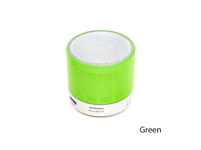 Wireless Bluetooth zvucnik, sa svetlom, zeleni