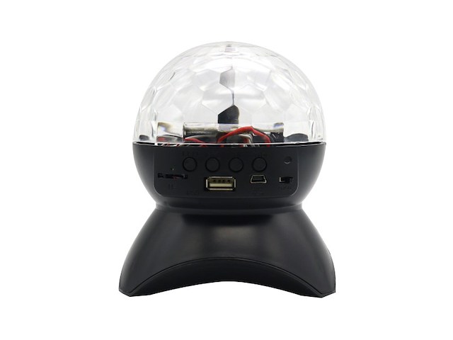 Lampa Disco ball rotirajuca sa zvucnikom crn
