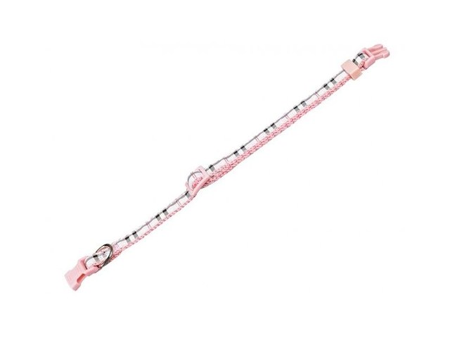 Ogrlica za pse karo roze 10mm 13-20cm