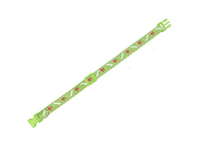 Ogrlica za pse MINI 10mm, 20/35cm zelena