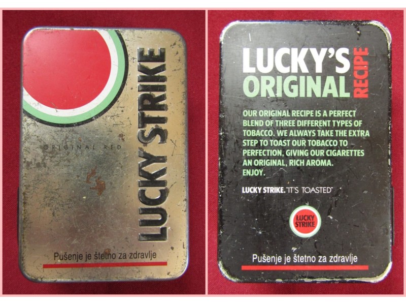 Reklamna Metalna Tabakera Kutija Lucky Strike Cigarete