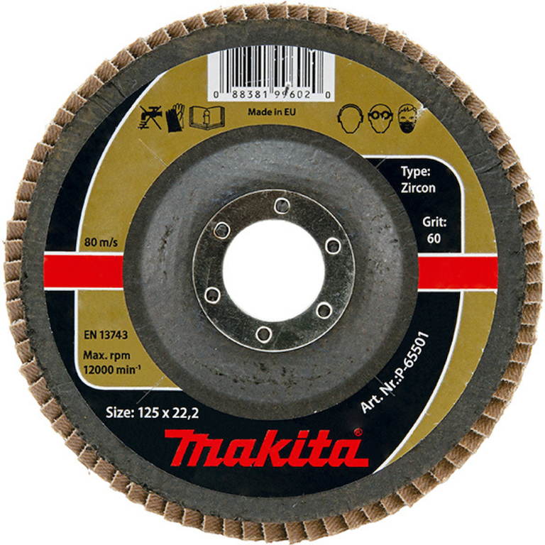 Makita Lamelarni brusni disk cirkon-aluminium 115mm Z60, P-65464