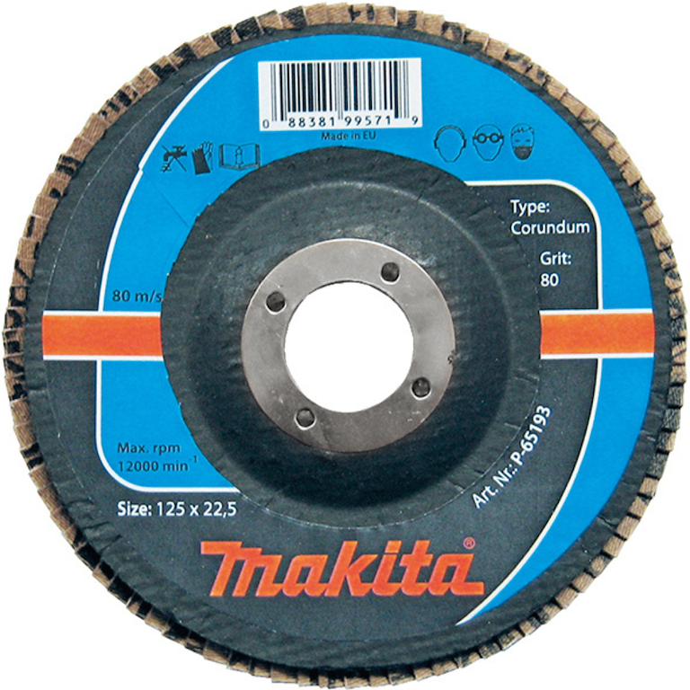 Makita Lamelarni brusni disk za čelik aluminium-oksid 115mm A120, P-65165