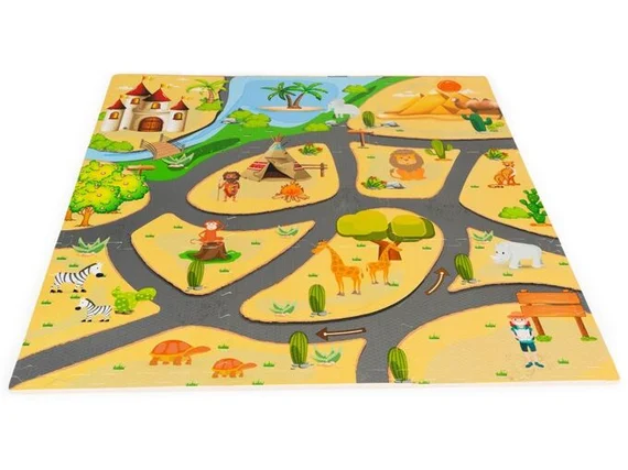 Eco Toys Podloga za igru za decu Safari Puzzle ECOEVA009