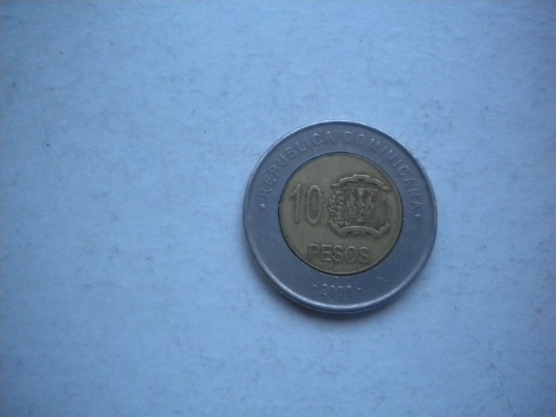 10 PESOS 2008 - DOMINIKANA