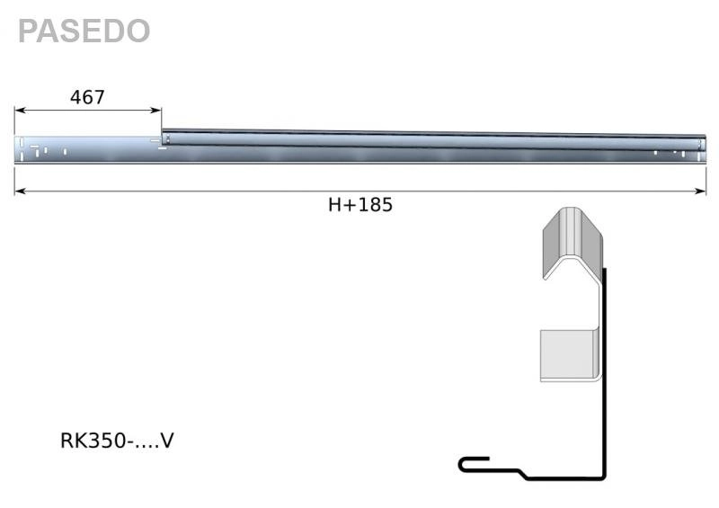 Set vertikalnih vodilica 2750 – RK350