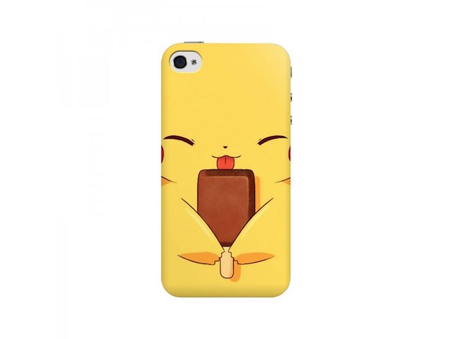 Maskica silikonska Print za iPhone 4 Yellow pokemon