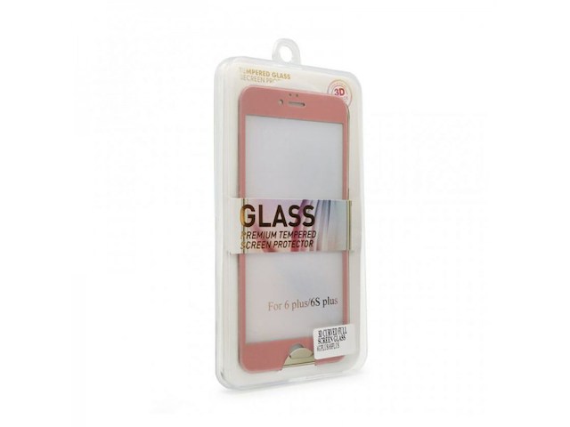 Zaštitno Staklo 3D za iPhone 6 plus/6S plus roze