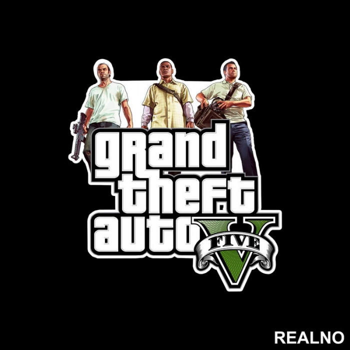 MICHAEL, FRANLKIN AND TREVOR - GTA 5 - NALEPNICA