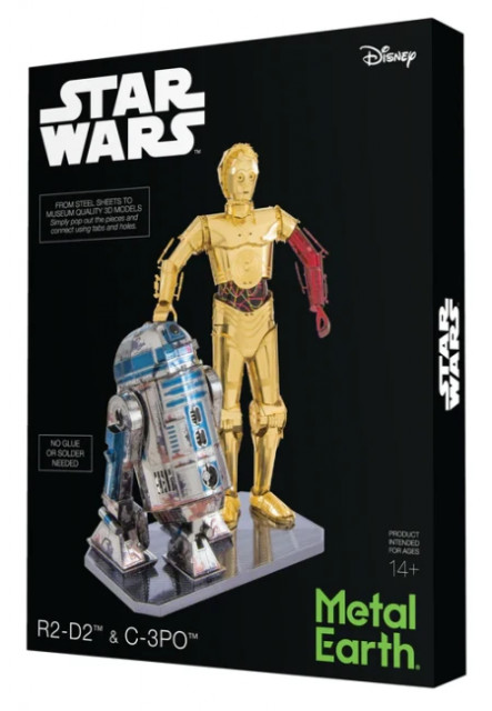 Metal Earth 3D metalna maketa - Star Wars set robot C-3PO + R2D2 ( 502667 )