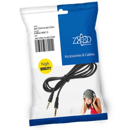 Zed electronic jack 3.5mm na Jack 3.5mm kabel, dužina 1.5 metara - CABLE-404/1,5