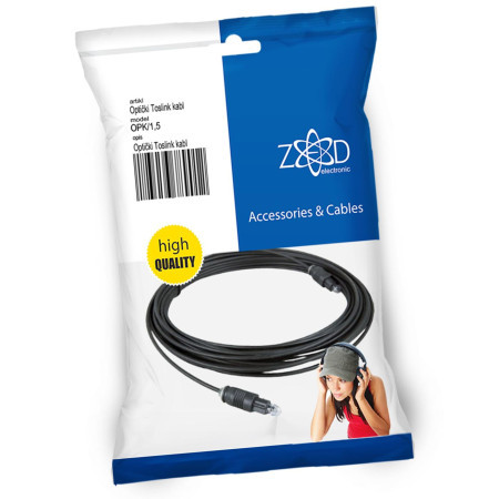 Zed electronic optički toslink kabel 1.5 metar, ekstra kvalitet - OPK/1,5