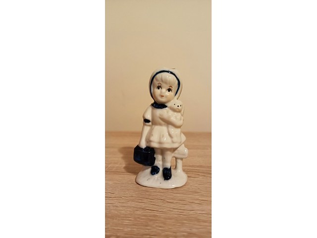 Figura Delft Devojčica Ručno Bojena iz 1960-ih