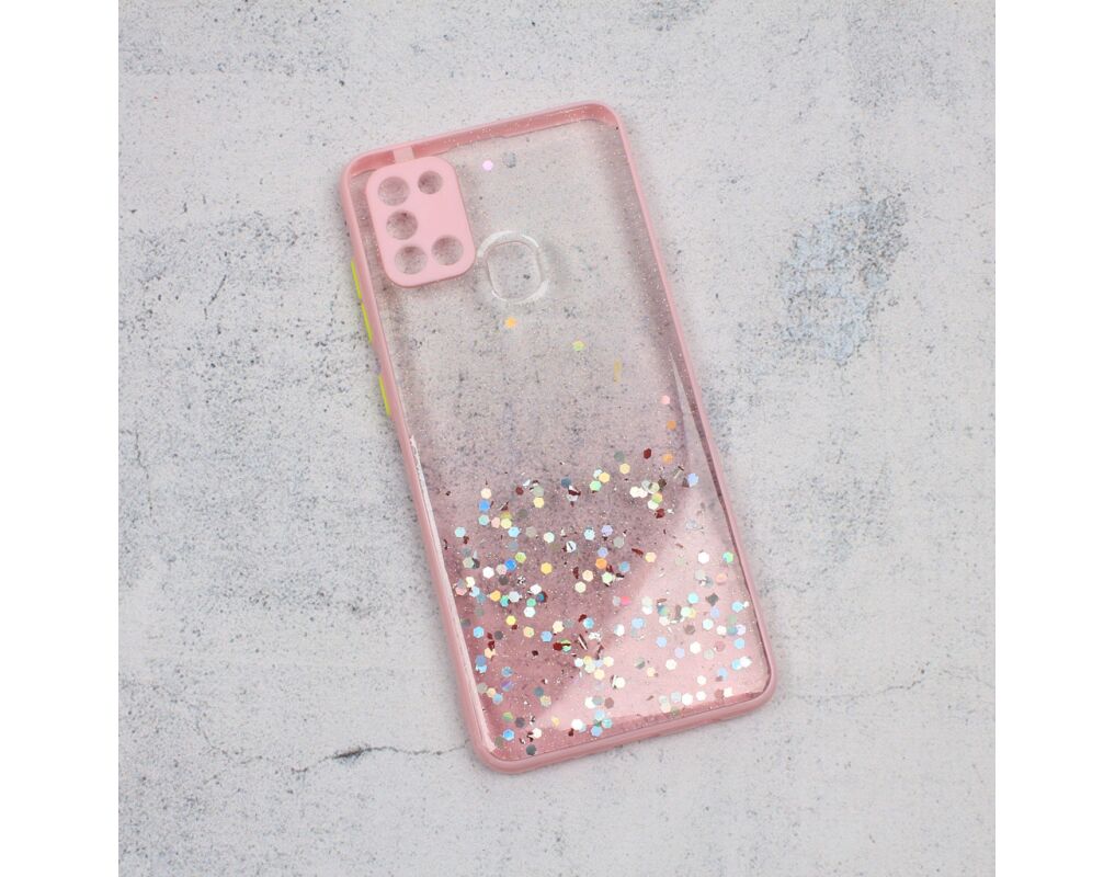 Futrola Frame Glitter - Samsung A217F Galaxy A21s roze