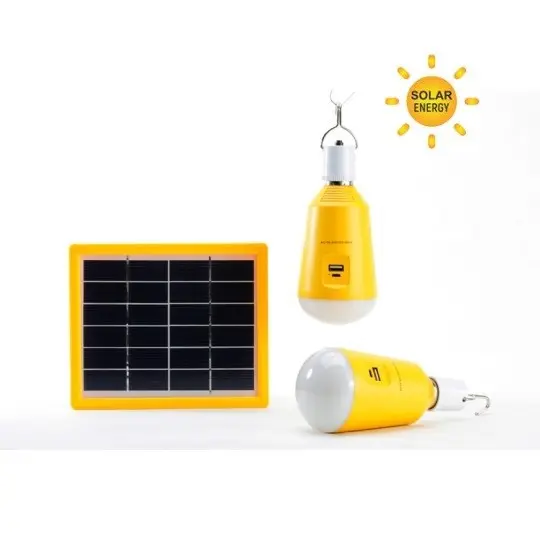 MITEA LIGHTING LED sijalica 2x2W 6500K + solarni panel 3W + power bank M702003