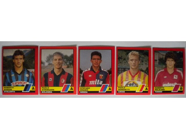 5 sličica `Calciatori 1989-1990`