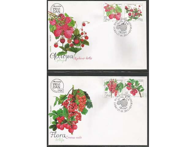 Srbija,Flora-Crveno voće 2011.,FDC