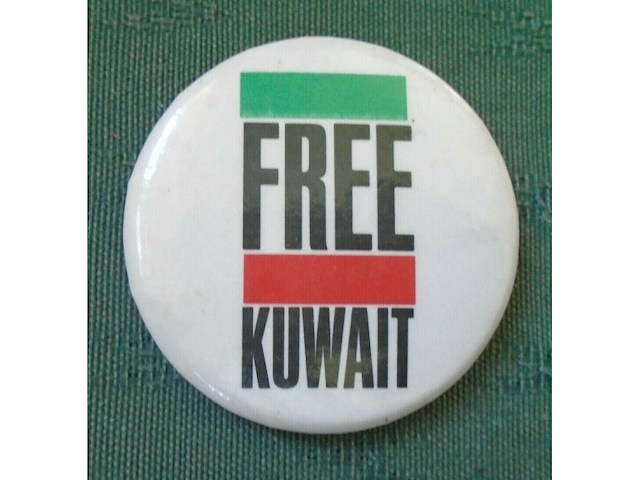 Bedž `FREE KUWAIT`